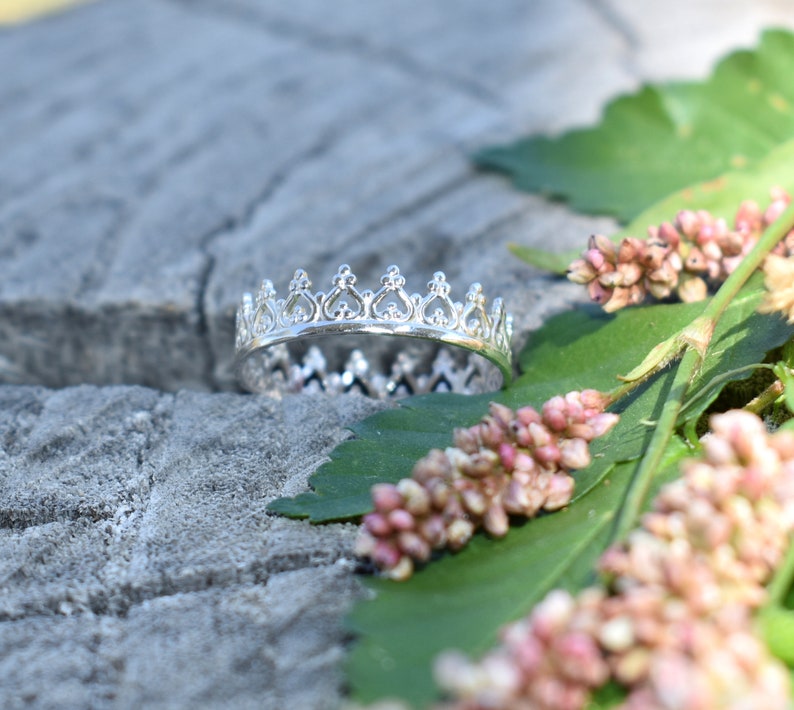 Princess Ring Crown Ring Crown Stacking Set Sterling silver | Etsy