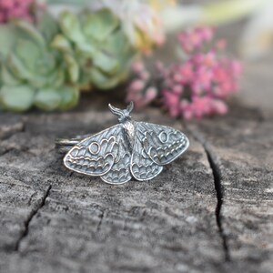 Moth Ring, Sterling Silver Moth Ring, Silver Moth Ring, Large Moth Ring ...
