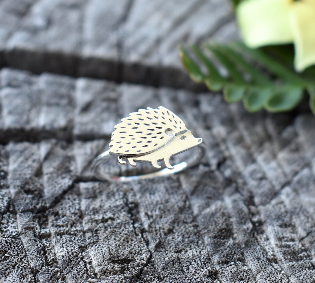 Hedgehog Ring, Hedgehog Love, Sterling Silver Hedgehog, Silver Hedgehog ...