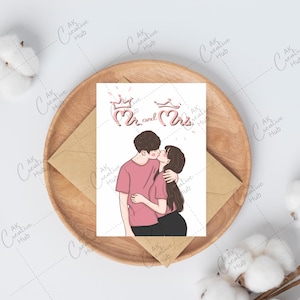 Printable Couple Card, Couples Anniversary Card, Card for Her, for Him ...