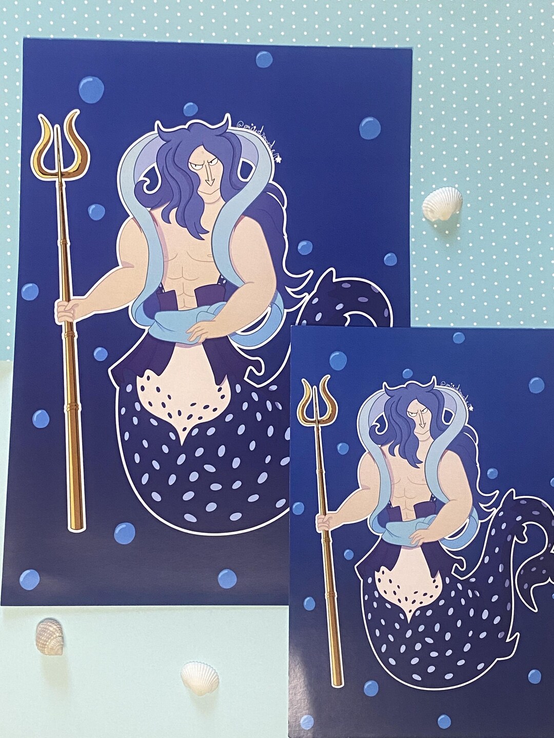 Fukaboshi Ryugu Kingdom Prince Print, A4 & A5 Sizes Anime Wall Art ...