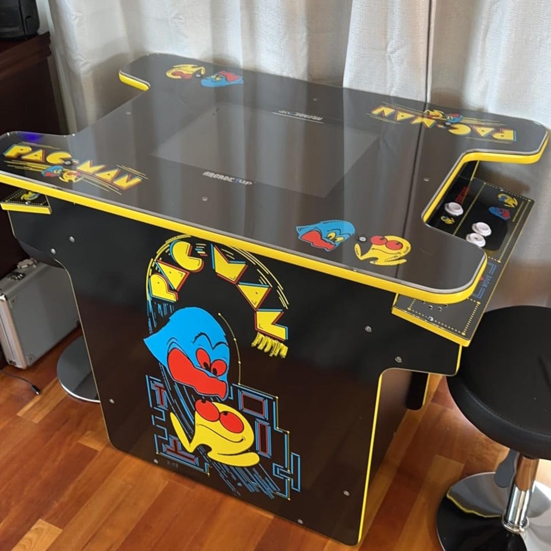 Cocktail Arcade Table – 2 Player Retro Game Machine With 12 Classic ...