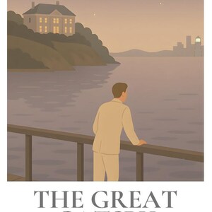 The Great Gatsby by F. Scott Fitzgerald Minimalist Art Print - Etsy