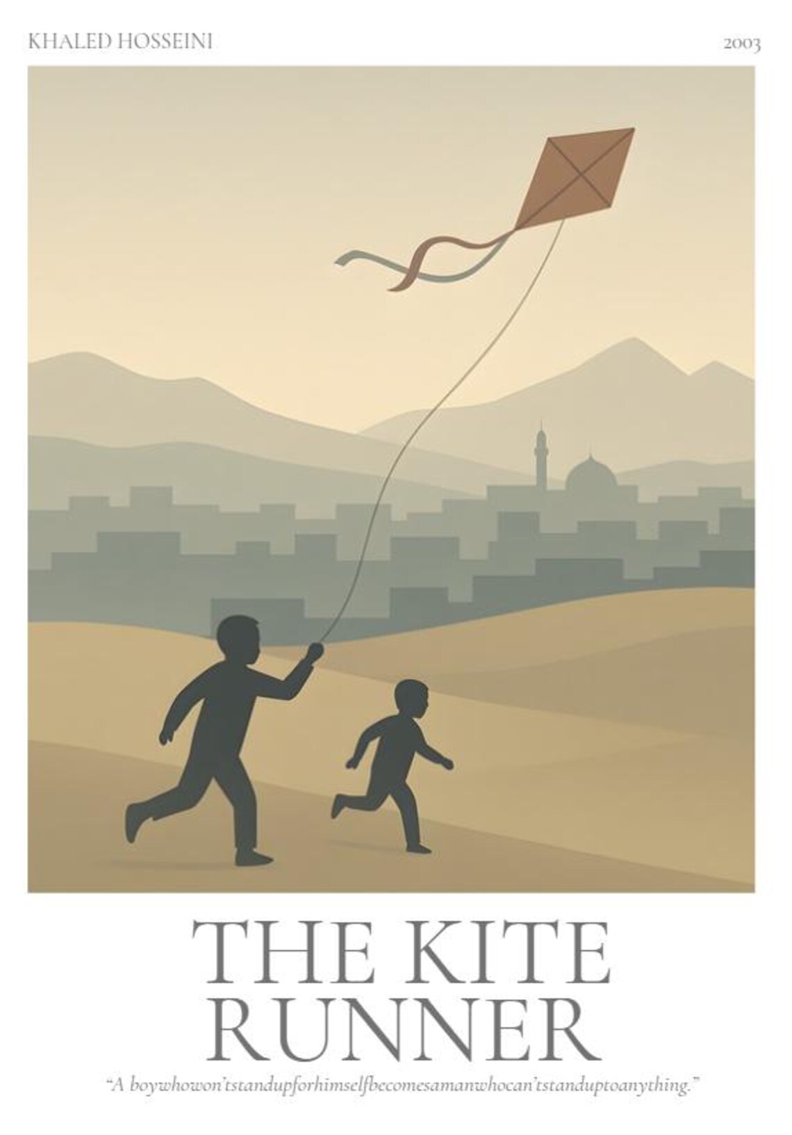 The Kite Runner by Khaled Hosseini Minimalist Art Print - Etsy
