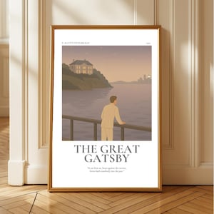 The Great Gatsby by F. Scott Fitzgerald Minimalist Art Print - Etsy