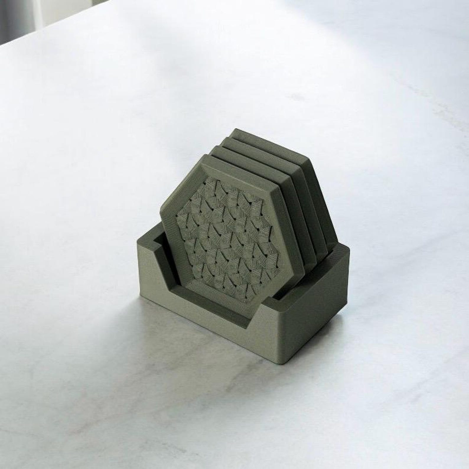 Thai Woven Pattern Coaster Set – 3D Printed From Upcycled Plastic | Eco ...
