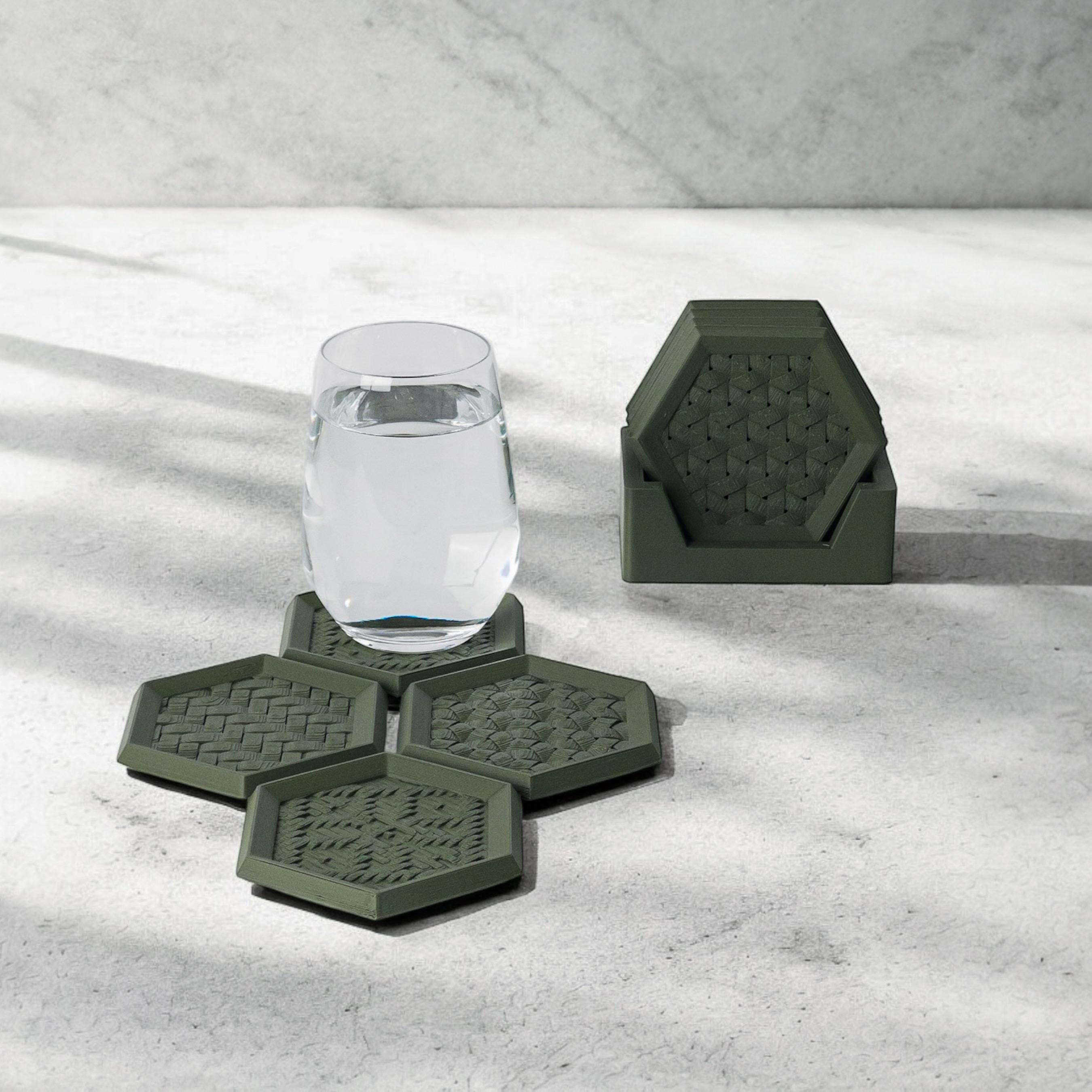 Thai Woven Pattern Coaster Set – 3D Printed From Upcycled Plastic | Eco ...