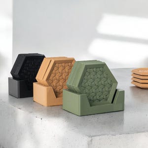 Thai Woven Pattern Coaster Set – 3D Printed From Upcycled Plastic | Eco ...