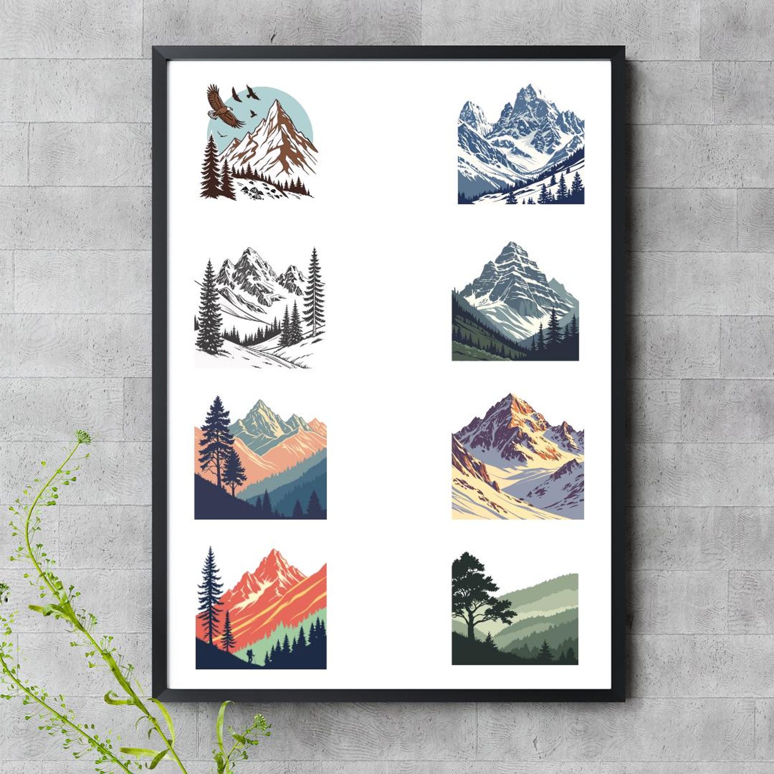 Mountain SVG Bundle: 20 Nature & Outdoor Designs (digital Download) - Etsy
