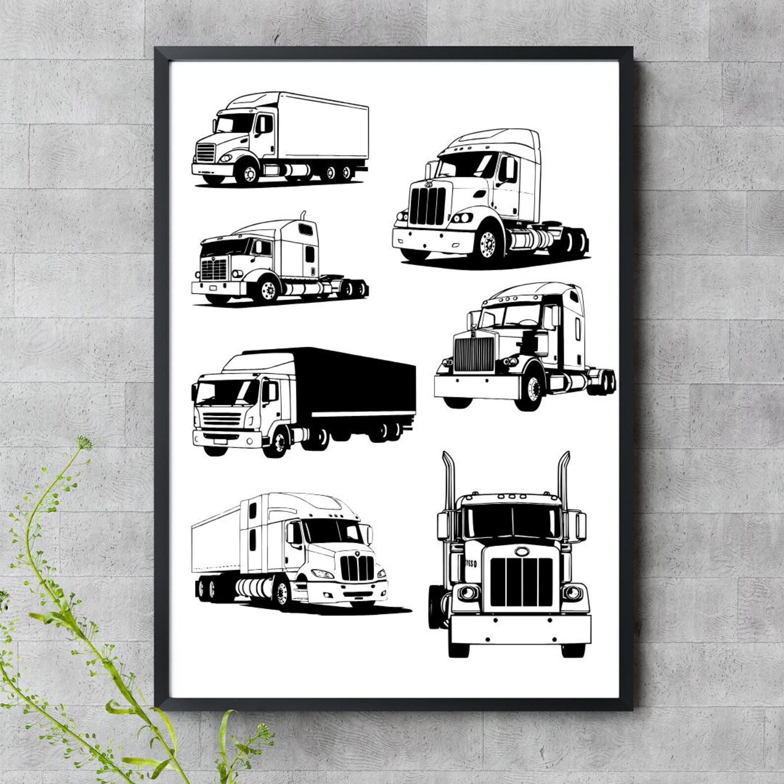 Truck SVG Bundle, Semitrailer SVG, Big Rig Svg, Trucker Svg, Tractor ...