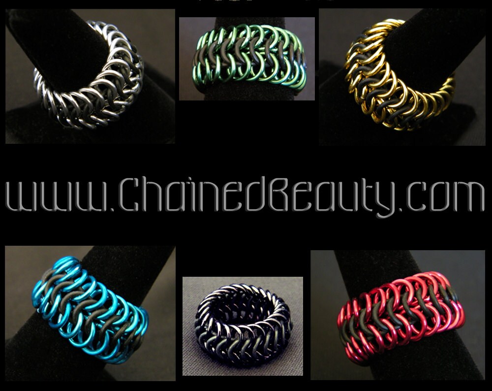 Stretchy Chainmaille Rings in Your Choice of Colors - Etsy