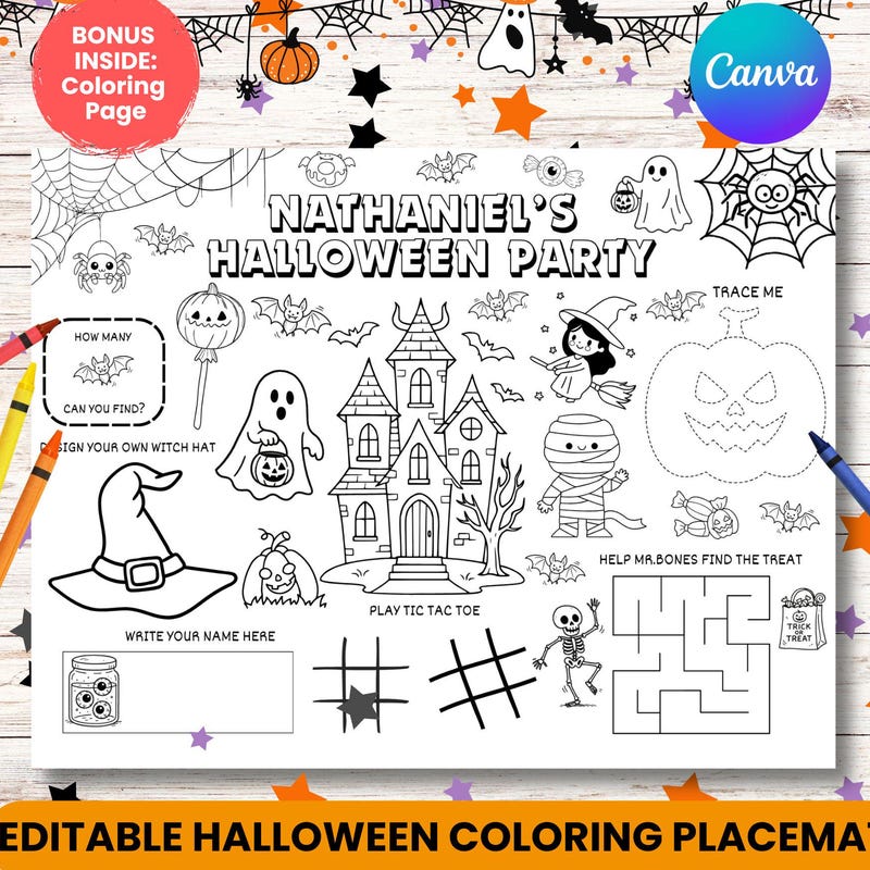 Halloween Placemat - Etsy