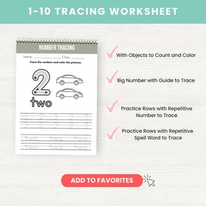 Number Tracing Worksheets 0-20 Printable, Preschool & Kindergarten Math ...