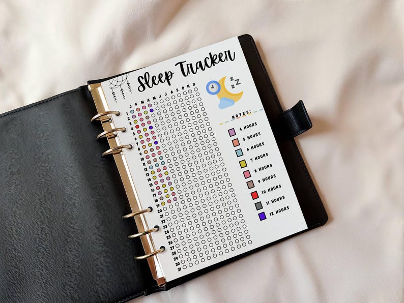 Yearly Sleep Tracker Printable, Sleep Log & Sleep Cycle Chart, Monthly ...