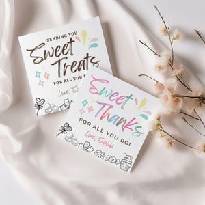 Editable Sweet Treat Bag Gift Tag, Thanks Cookie Tag, Trick or Treat ...