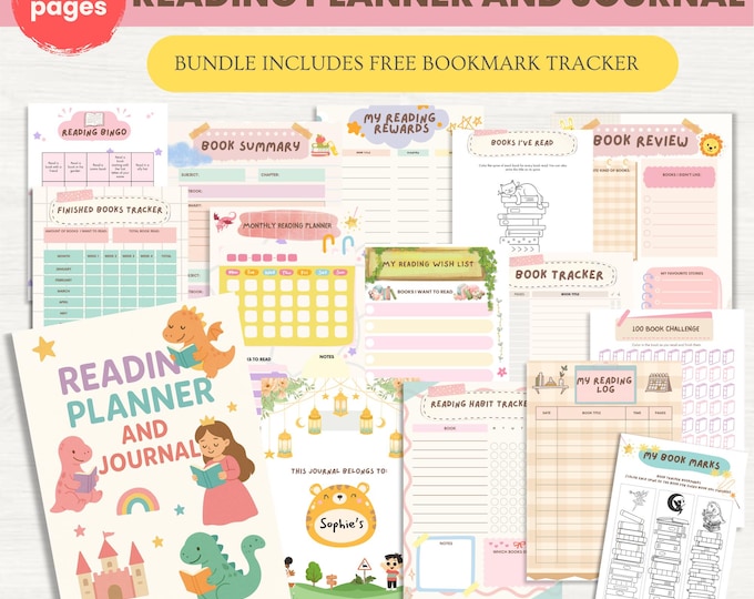 Reading Log Bundle for Kids, Printable Child Book Tracker, Reading ...