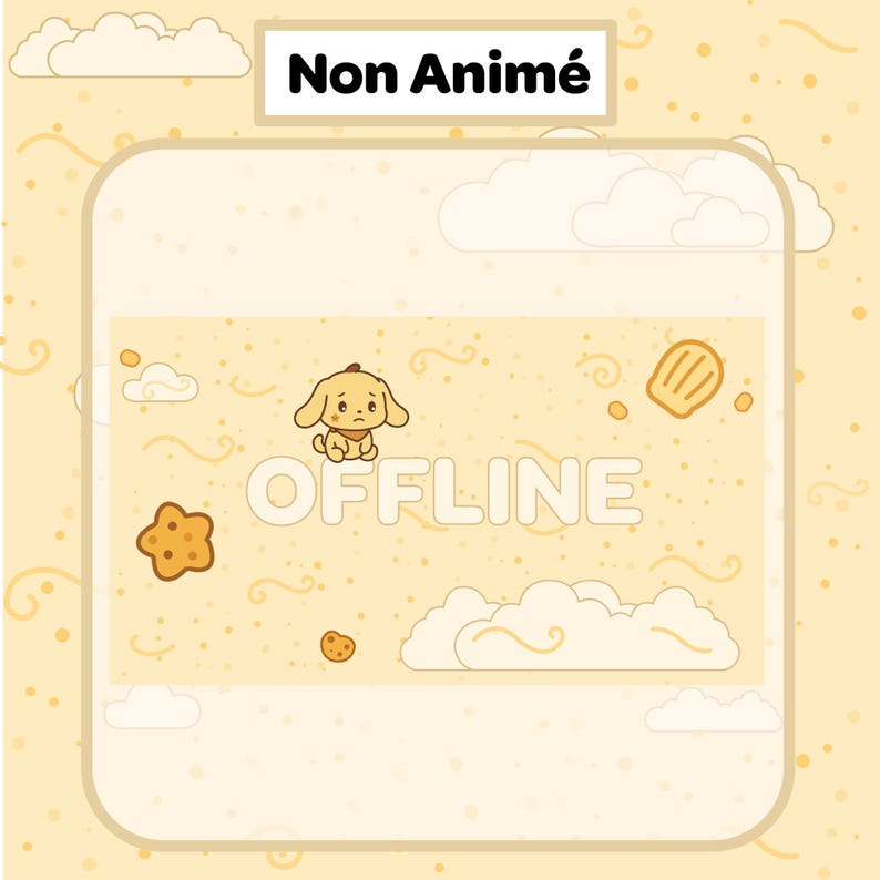 Kawaii Twitch Overlay - Madeleine the Pom-pom Dog - Animated Scenes ...