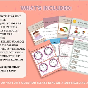 Telling Time Activities for Kids | Analog Time Activities | AM and PM ...