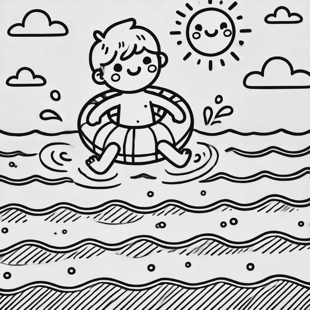 Exciting Summer Coloring Pages Pack: 16 Printable A4 Sheets | Vacation ...