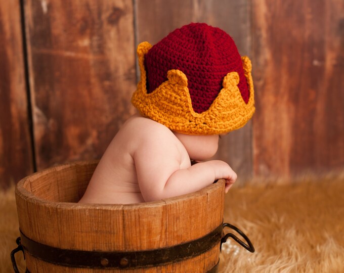 SALE Baby King Hat Royal Hat Clearance Baby Garnet and - Etsy