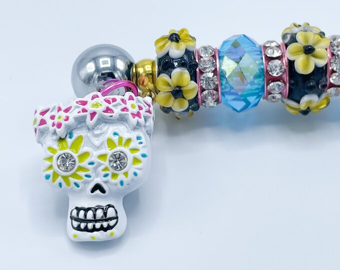 Sugar Skull Wine Stopper / Day of the Dead / Dia De Los - Etsy