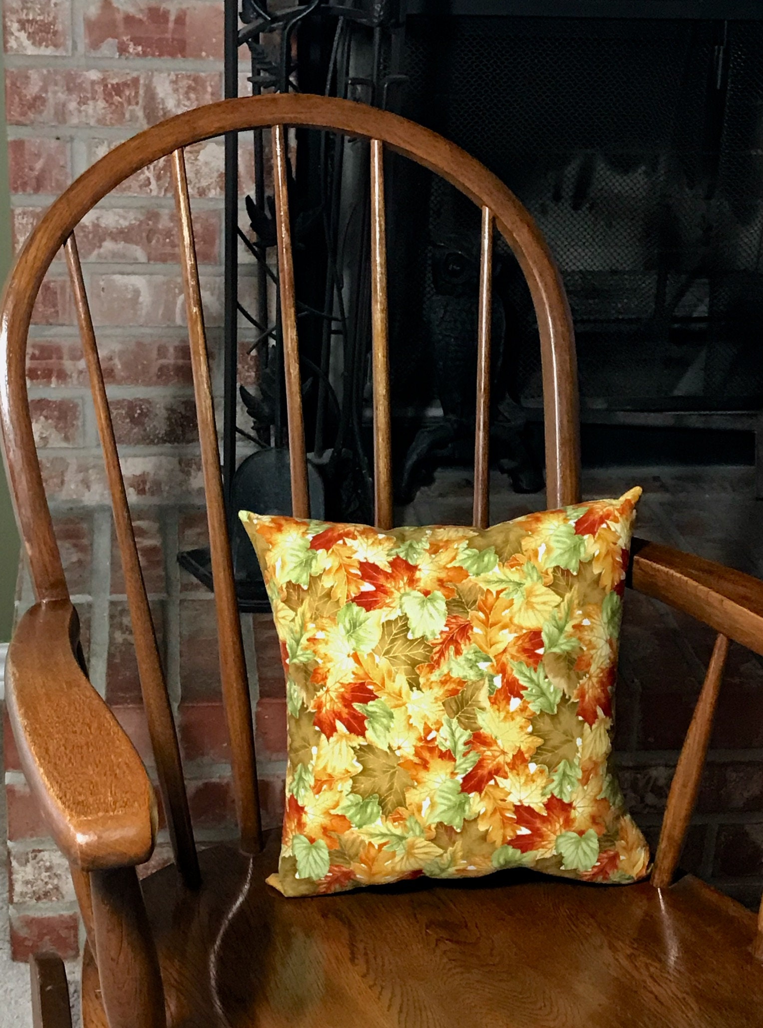 Fall Leaves Pillow / Autumn Decor / Fall Colors / Leaf Pillow | Etsy