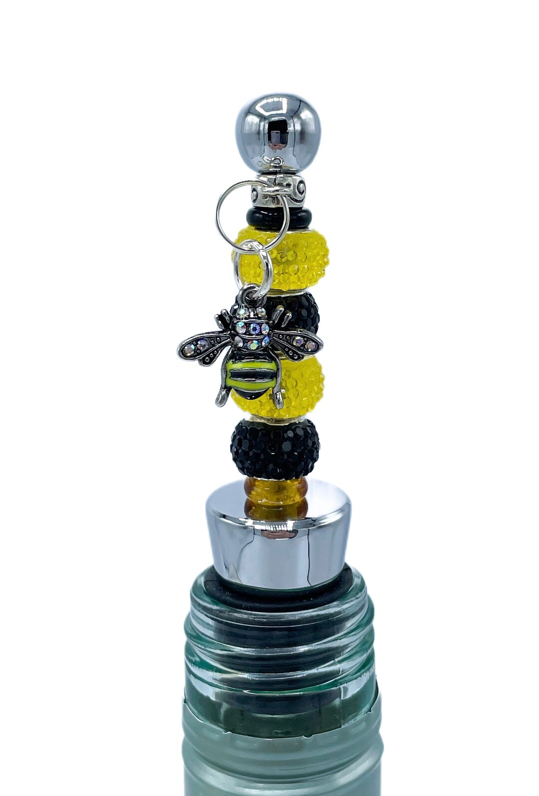 Bumblebee Wine Stopper / Bee Lover Gift / Wine Lover Accessory / Fancy ...