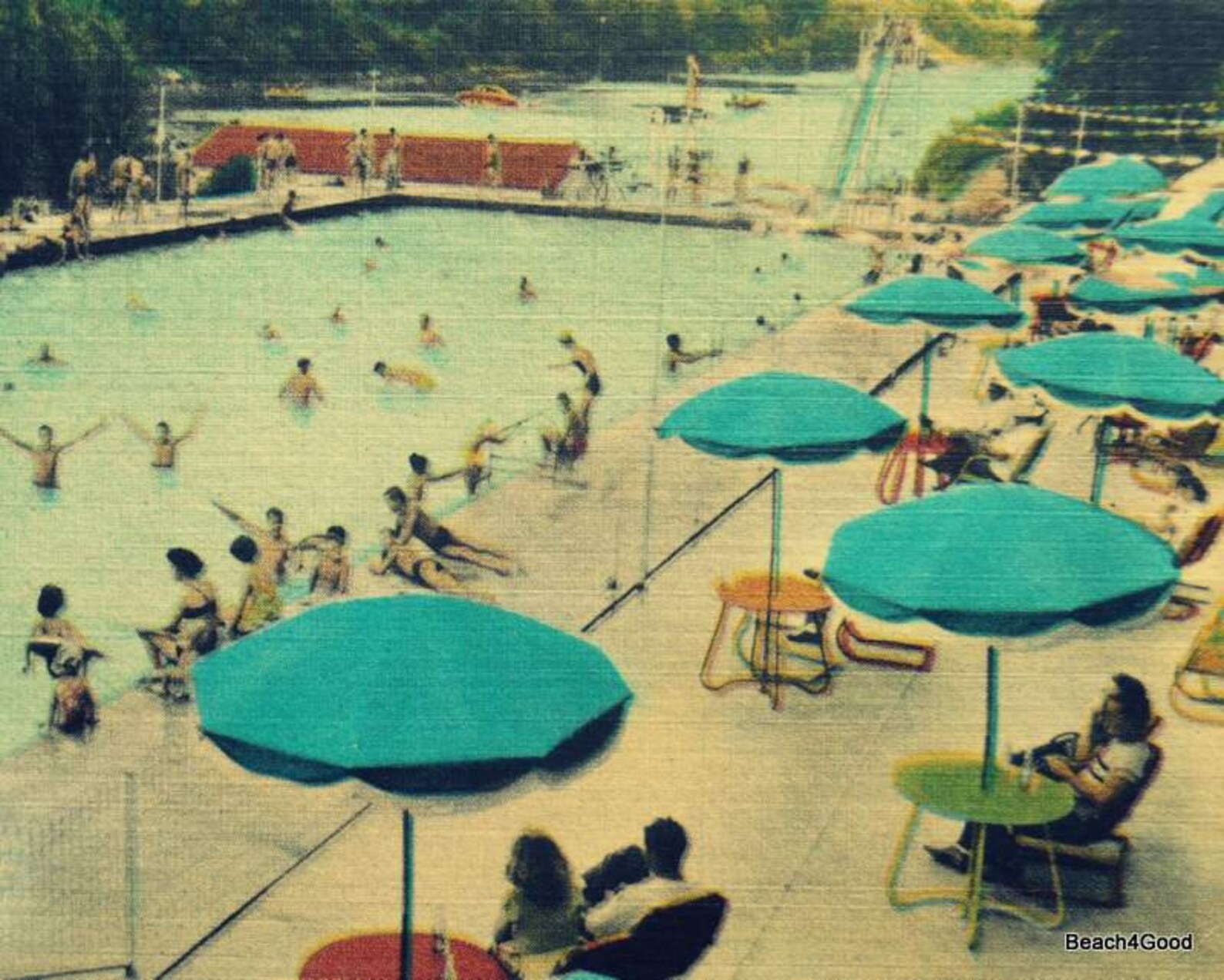 Vintage Palm Springs Pool Art Print, Mid-century Modern Decor - Etsy