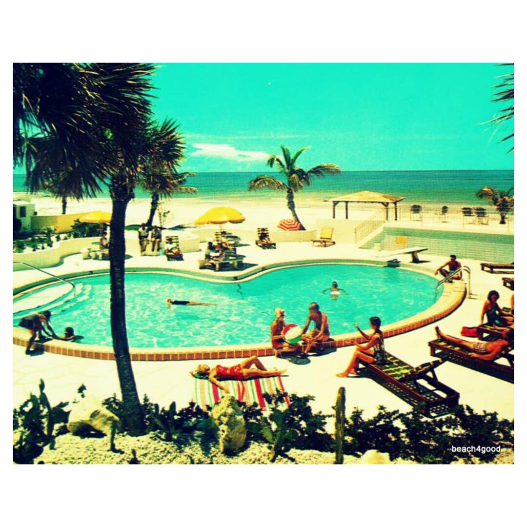 Mid Century Prints of Retro Motel Swimming Pools, Vintage Wall Art - Etsy