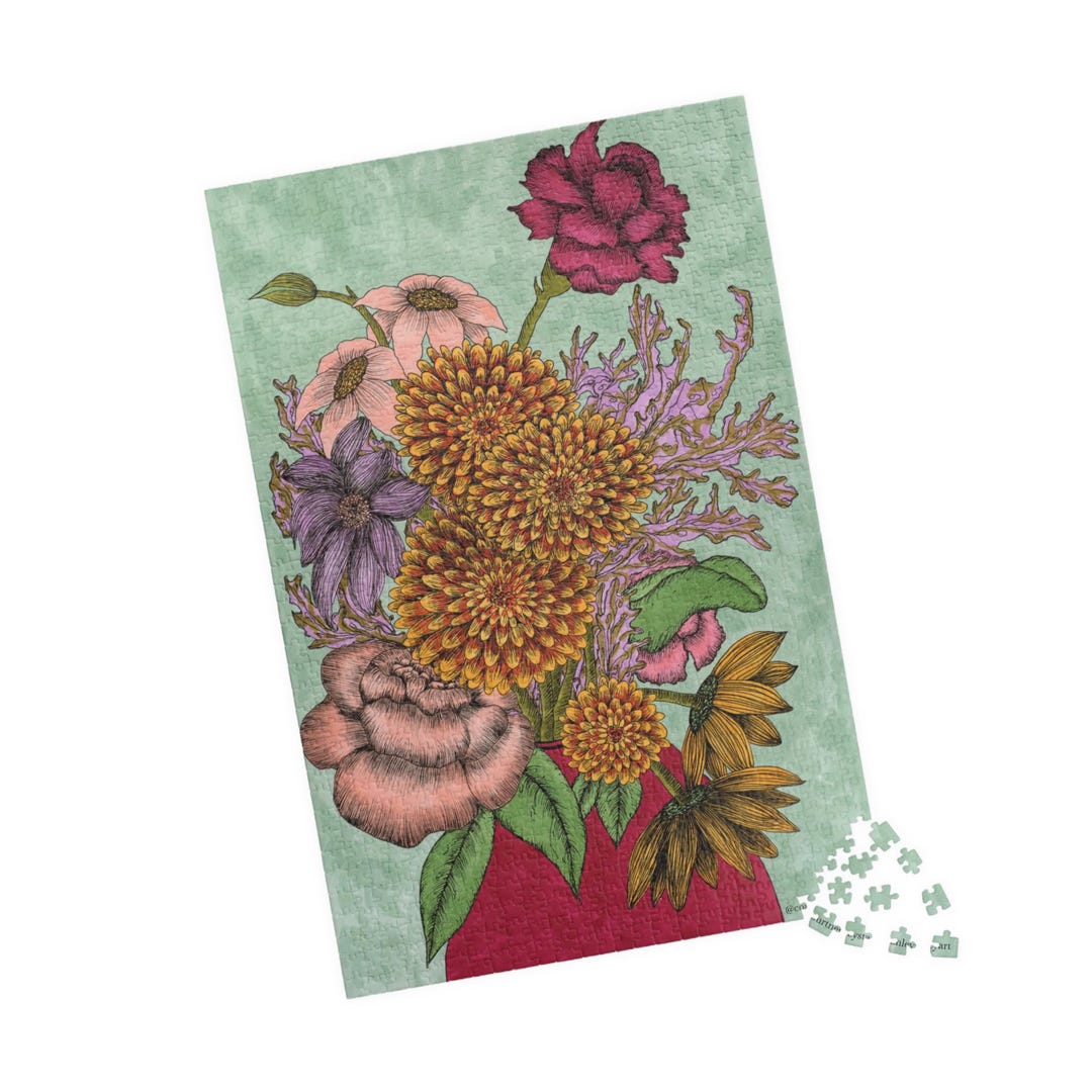 Flower Bouquet Jigsaw Puzzle | Original Artwork Puzzle | 110, 252, 520 ...