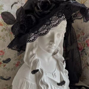 Elegant Handmade Vintage Black Widow Hat With Lace Veil - Etsy
