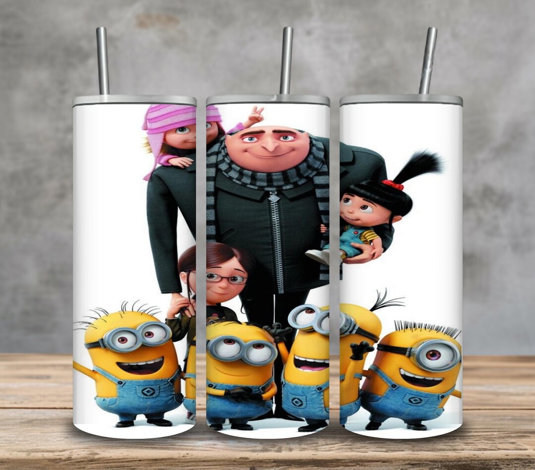 Despicable Me 20oz Skinny Tumbler Sublimation Wrap | Despicable Me PNG ...