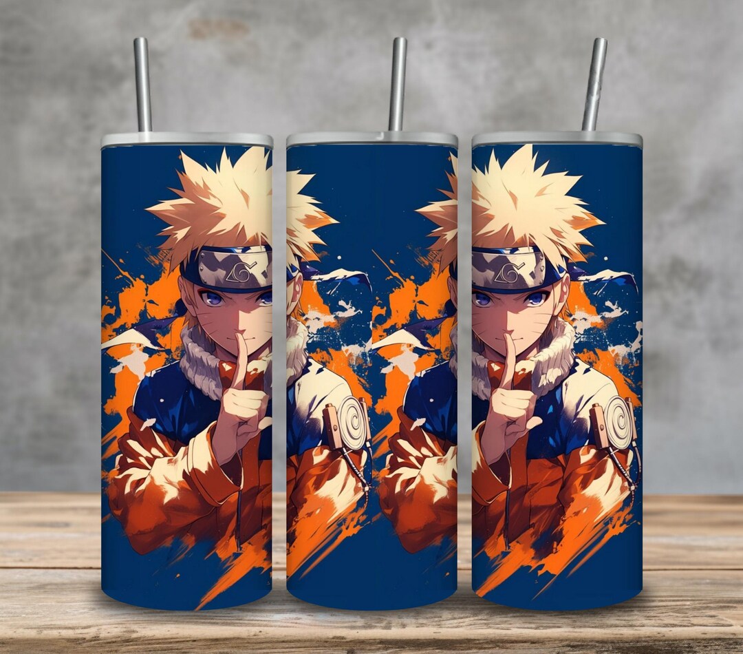 Naruto Leveling 20oz Skinny Tumbler Sublimation Wrap | Naruto PNG ...