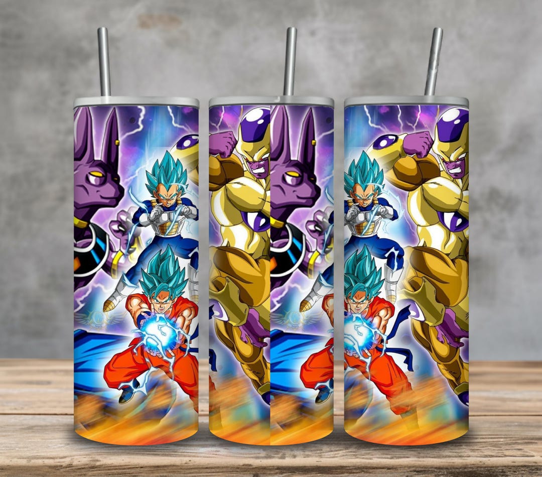 Dragon Ball Z 20oz Skinny Tumbler Sublimation Wrap | Dragon Ball Z PNG ...