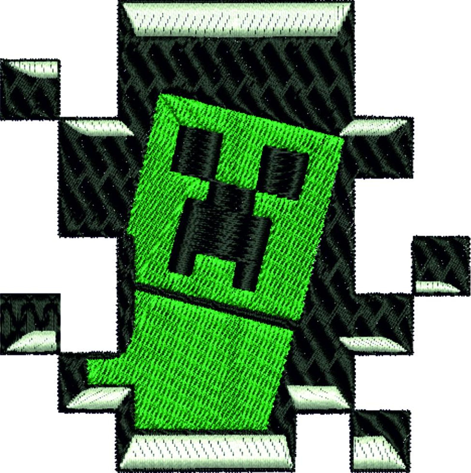 Minecraft Creeper Embroidery - Etsy