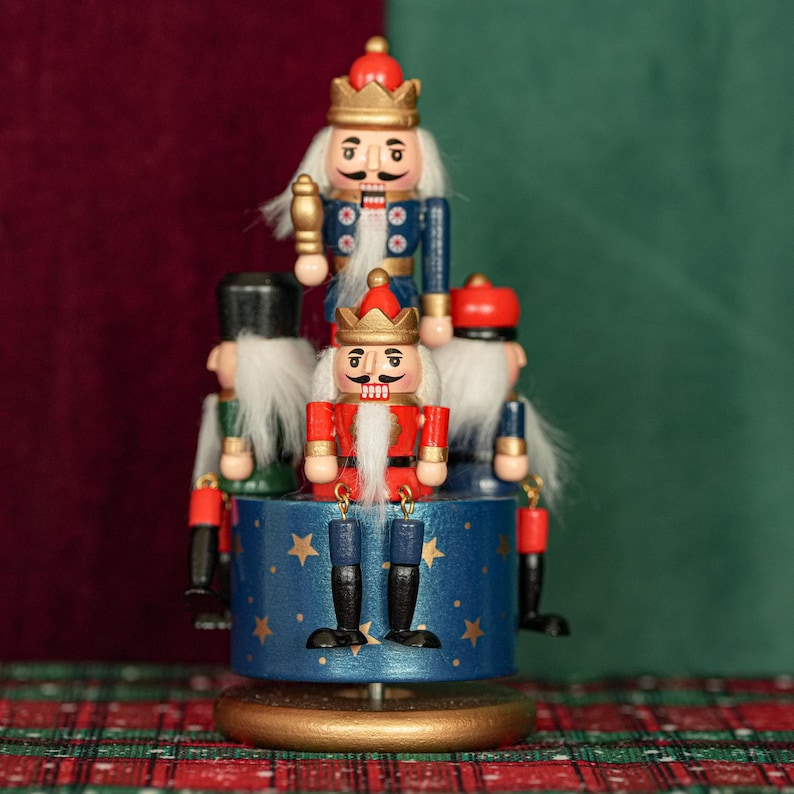 Personalized Wooden Nutcracker Music Box, Custom Engraved Music Box ...
