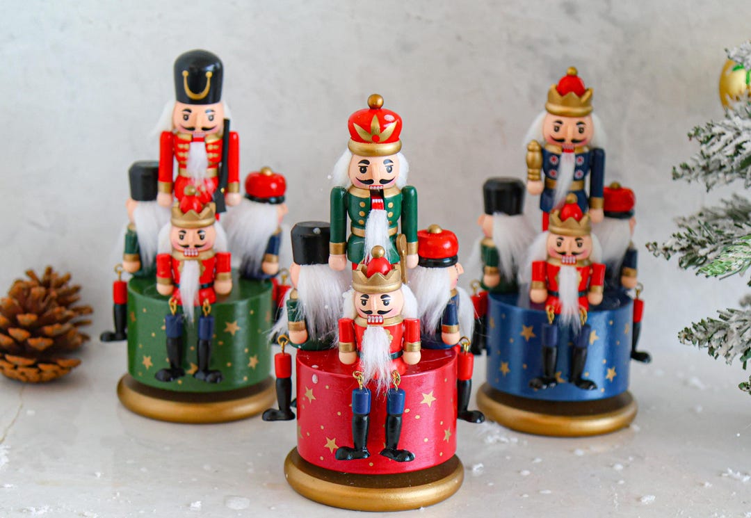 Personalized Wooden Nutcracker Music Box, Custom Engraved Music Box ...