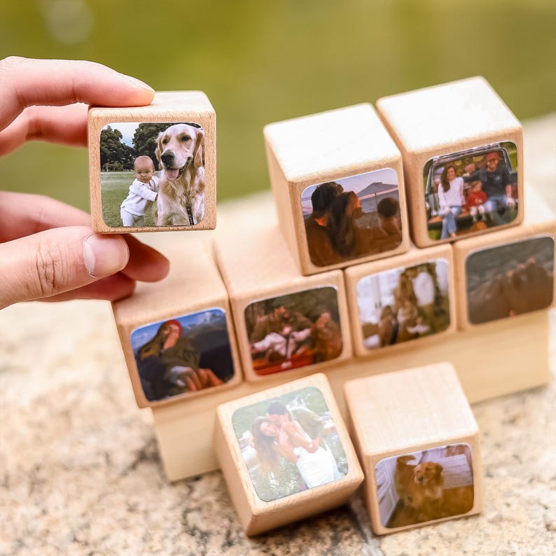 Personalized Wooden Photo Blocks,custom Picture Building Block,picture ...