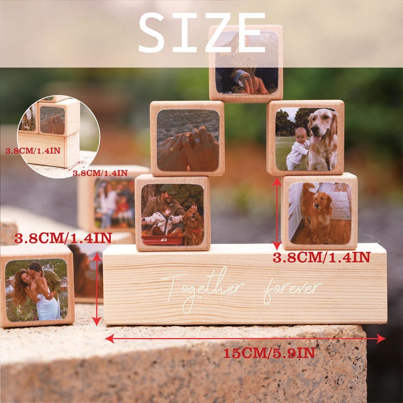 Personalized Wooden Photo Blocks,custom Picture Building Block,picture ...