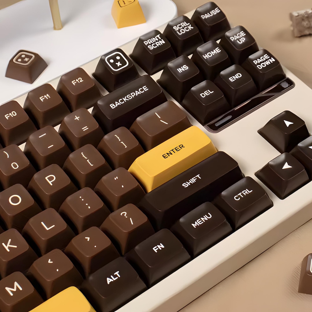 GMK Chocolate Artisan Keycaps – 161 Keys | SA Profile | Double Shot ABS ...