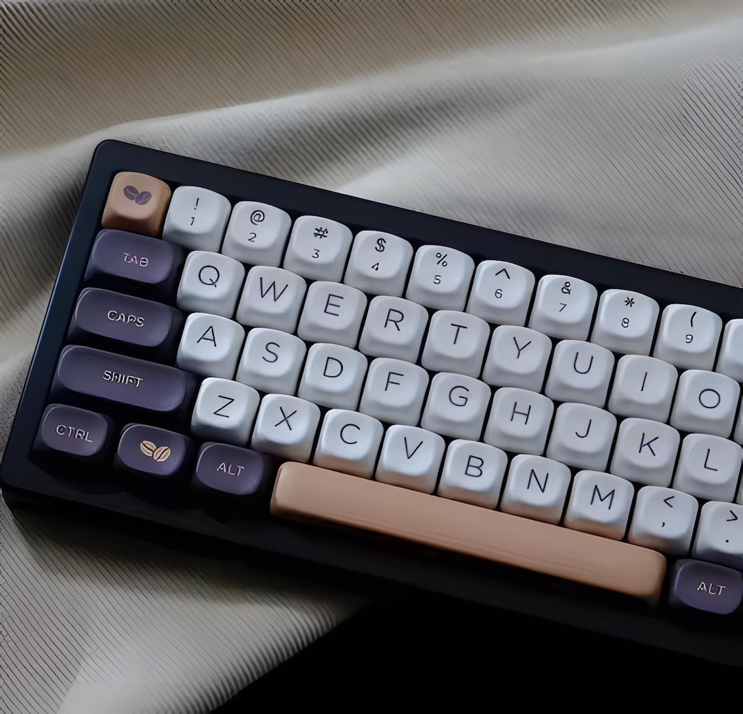 GMK Coffee Keycaps Set – 126 Keys | MOA Profile | PBT Dye Sub | Cute ...