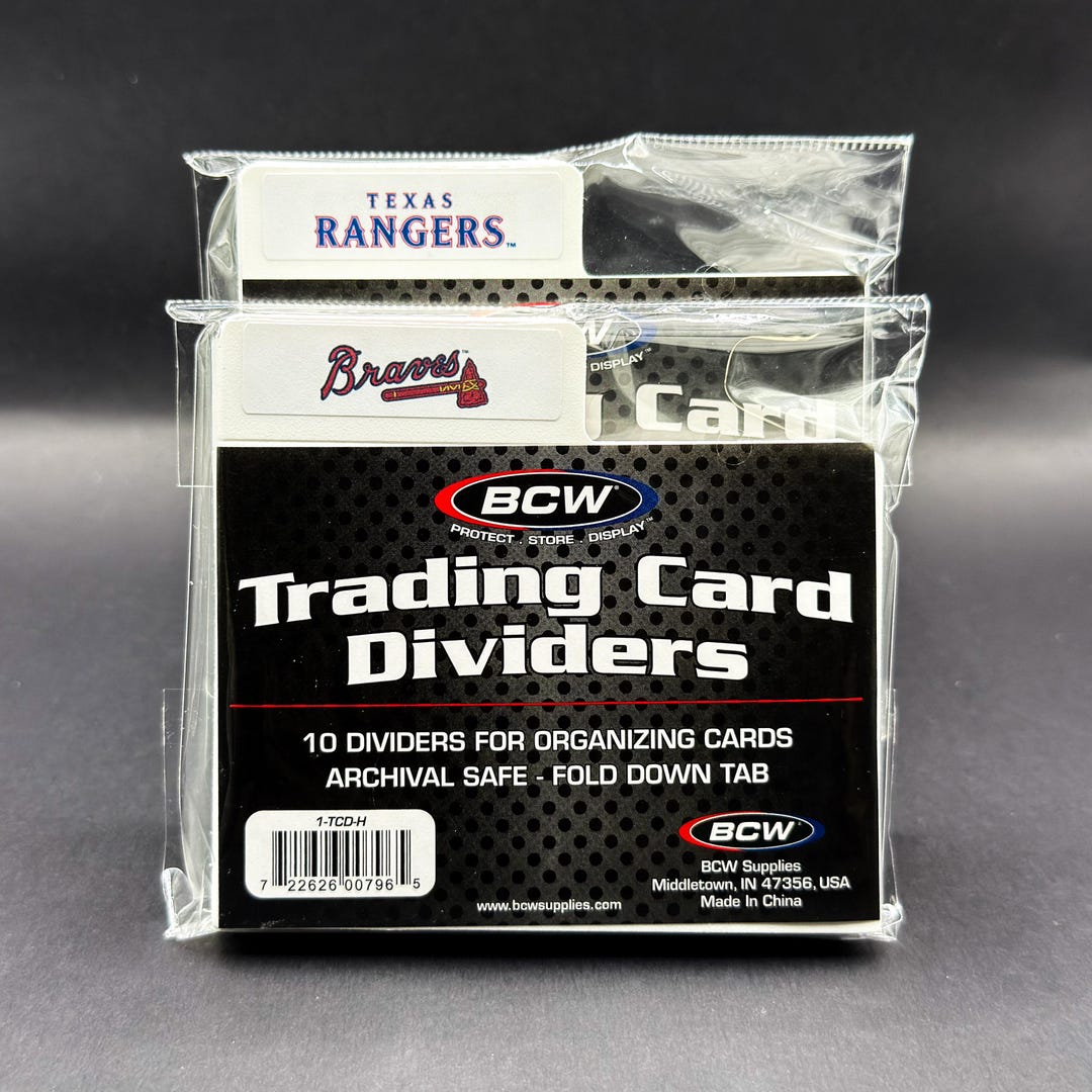 BCW Horizontal Trading Card Dividers With 30 Custom MLB Word Mark Team ...