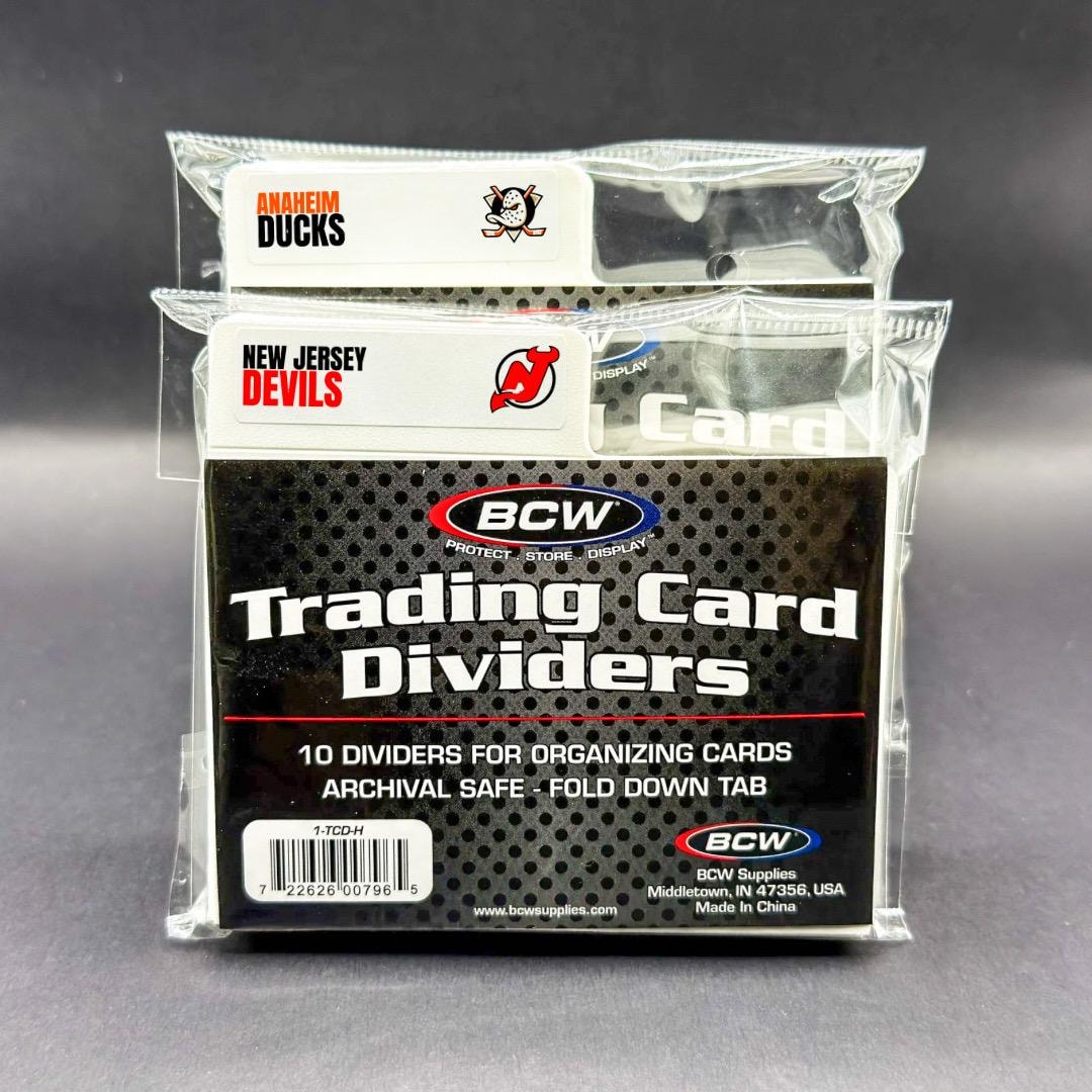 BCW Horizontal Trading Card Dividers With 32 Custom NHL Team Labels - Etsy