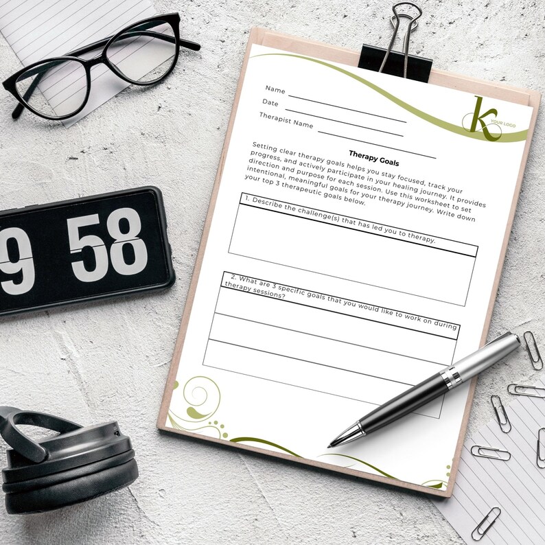 Clinical Therapy Goals Template | Private Practice Client Forms ...
