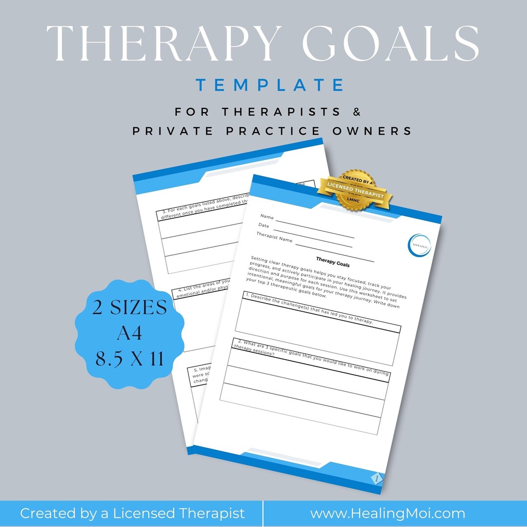 Clinical Therapy Goals Template | Private Practice Client Forms ...