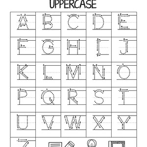 Alphabet Tracing Worksheets | Handwriting Practice (digital Download ...