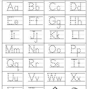 Alphabet Tracing Worksheets | Handwriting Practice (digital Download ...