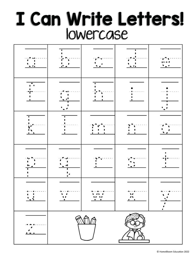 Alphabet Tracing Worksheets | Handwriting Practice (digital Download ...