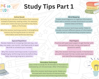 GCSE & A-level Revision Table | Study Planner Desk Organiser | Exam ...