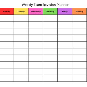 Print at Home Exam Revision Templates - Etsy